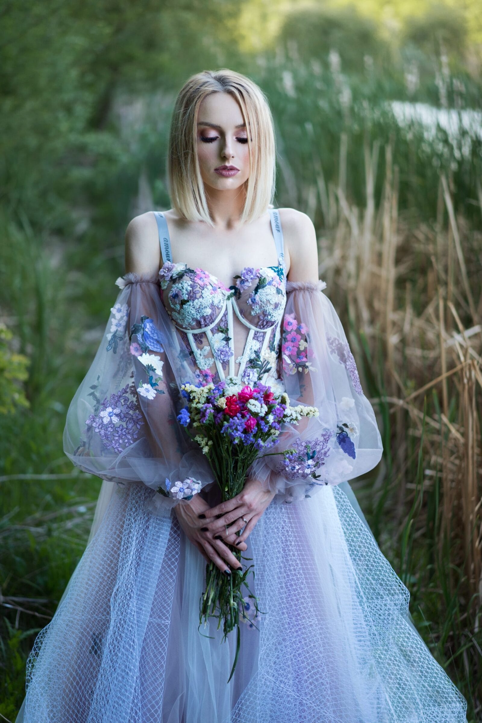 Lavender Mousse Dress by Chotronette - Made to Measure