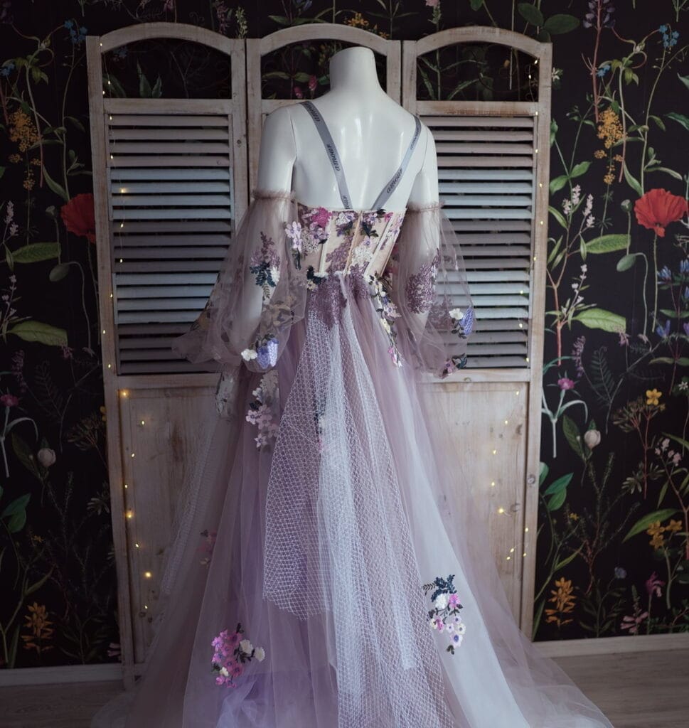 Lavender Mousse Dress by Chotronette - Made to Measure