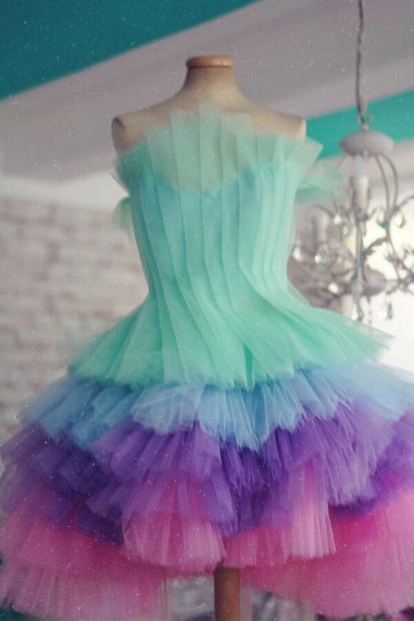 Rainbow Milkshake Dress by Chotronette - Made to Measure