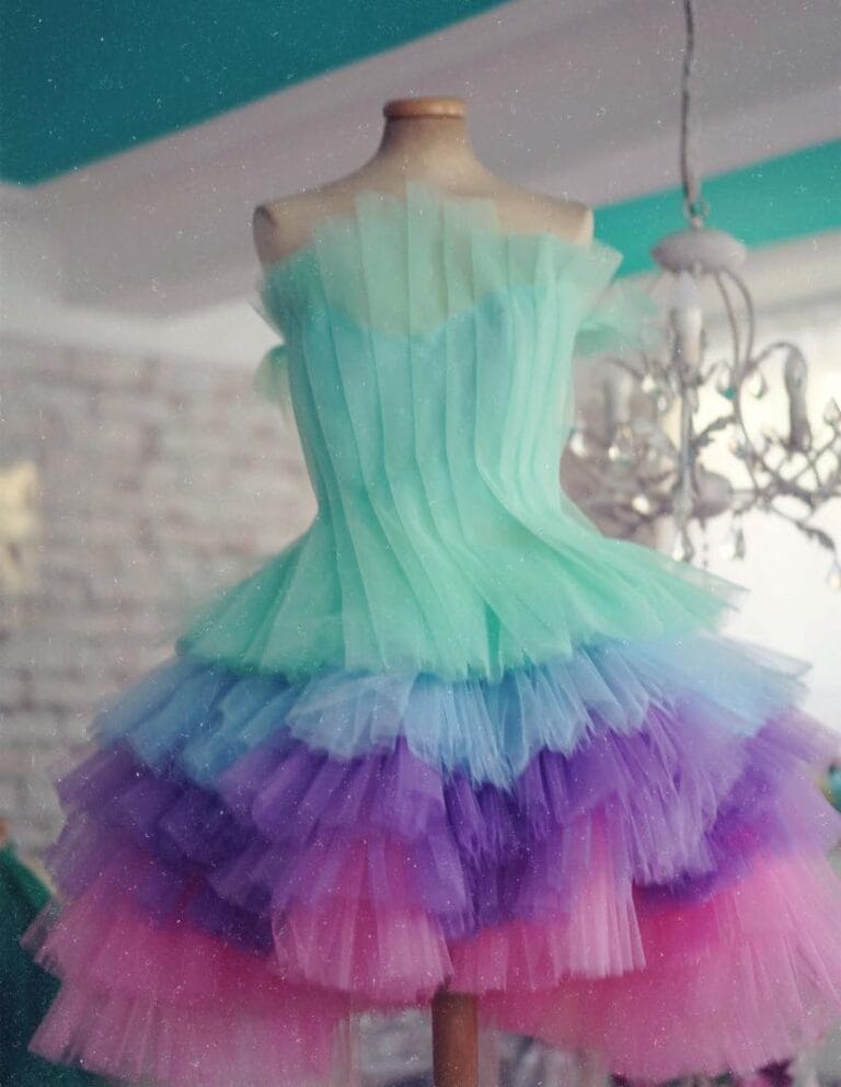 Rainbow Milkshake Dress by Chotronette - Made to Measure