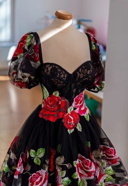 Chili Roses Dress by Chotronette - Made to Measure