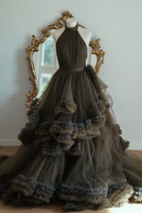 Olive Jello Dress by Chotronette - Made to Measure