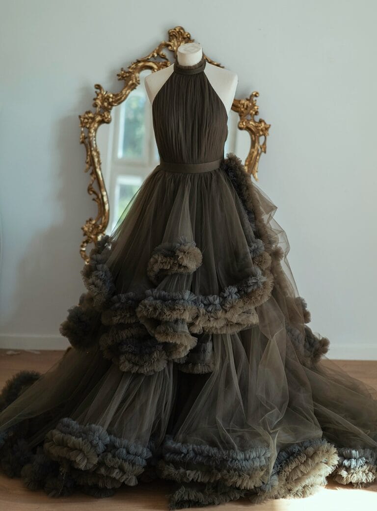 Olive Jello Dress by Chotronette - Made to Measure