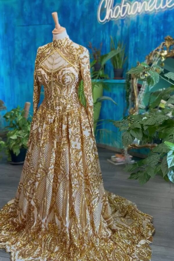 Gold Armour Dress by Chotronette - Made to Measure