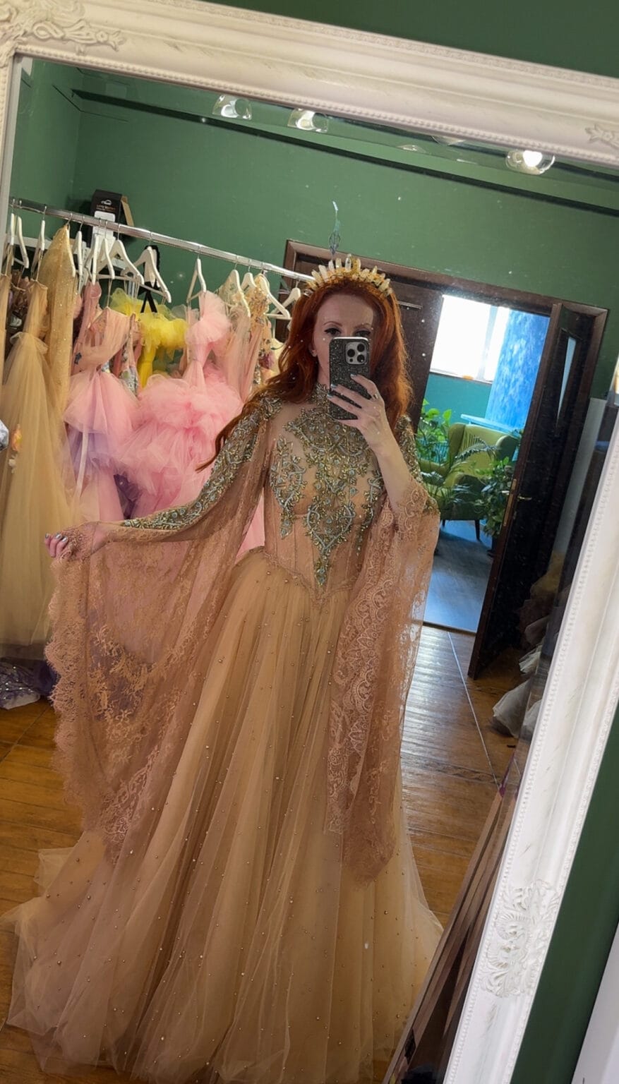 French Creme - Unique Chotronette Dress, Made-to-Measure
